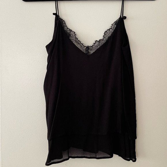 Zara | Tops | Zara Black Double Layered Sheer Top | Poshmark